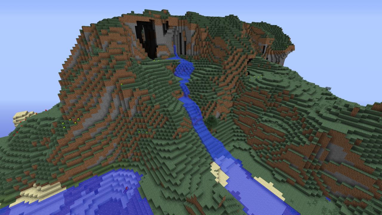 Seed With AWSOME Extreme Hills! (and other things) Minecraft Map