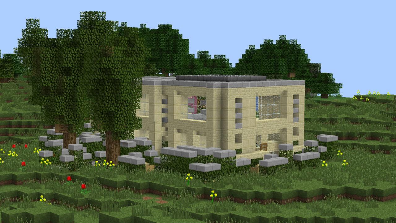 Modern house - Download - Schematic or SMP world Minecraft Map