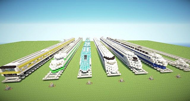 Shinkansen Japanese Bullet Trains マインクラフト 新幹線 Minecraft Map