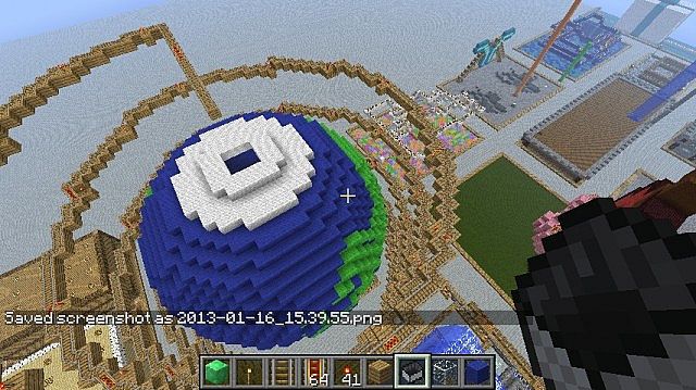 EarthRealm Globe Ride at Creeper Event's New Year Party Minecraft Map
