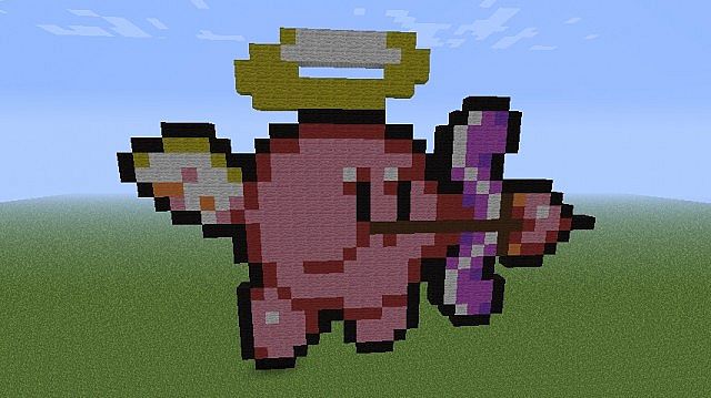 Kirby & The Amazing Mirror Pixel Art Minecraft Map