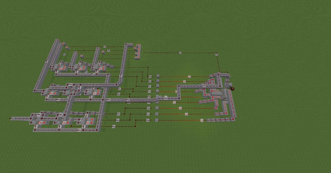 Simplified 3x3 lock Minecraft Map