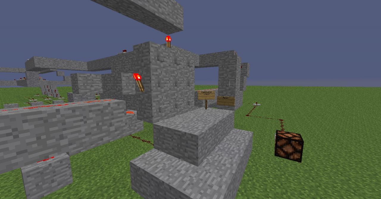 Simplified 3x3 lock Minecraft Map