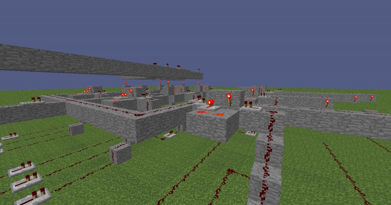 Simplified 3x3 lock Minecraft Map