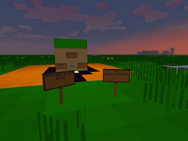 The magic grass block NOT SCHEMATIC Minecraft Map