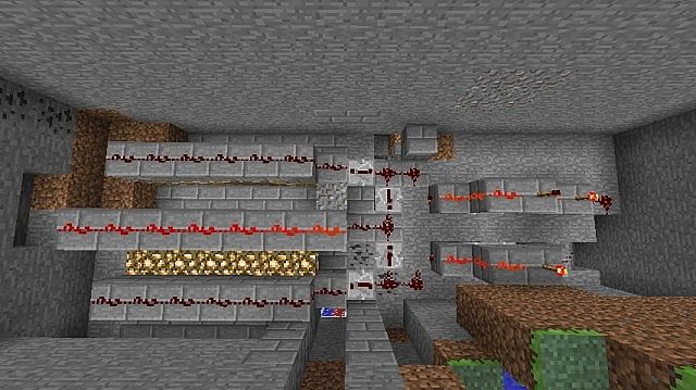 [OUTDATED]Redstone/Piston Base Inside A Mountain! Minecraft Map