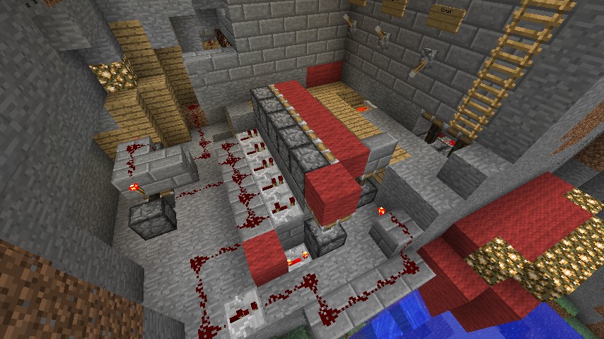 [OUTDATED]Redstone/Piston Base Inside A Mountain! Minecraft Map