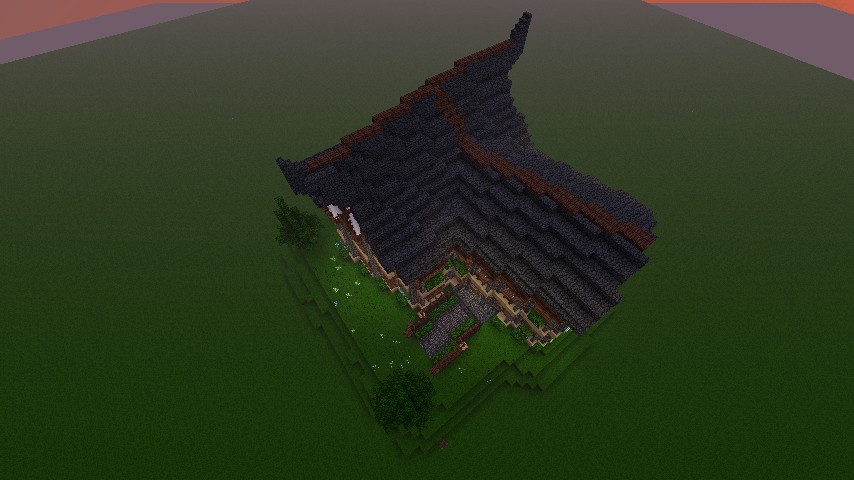 Off-axis Medieval home. Minecraft Map