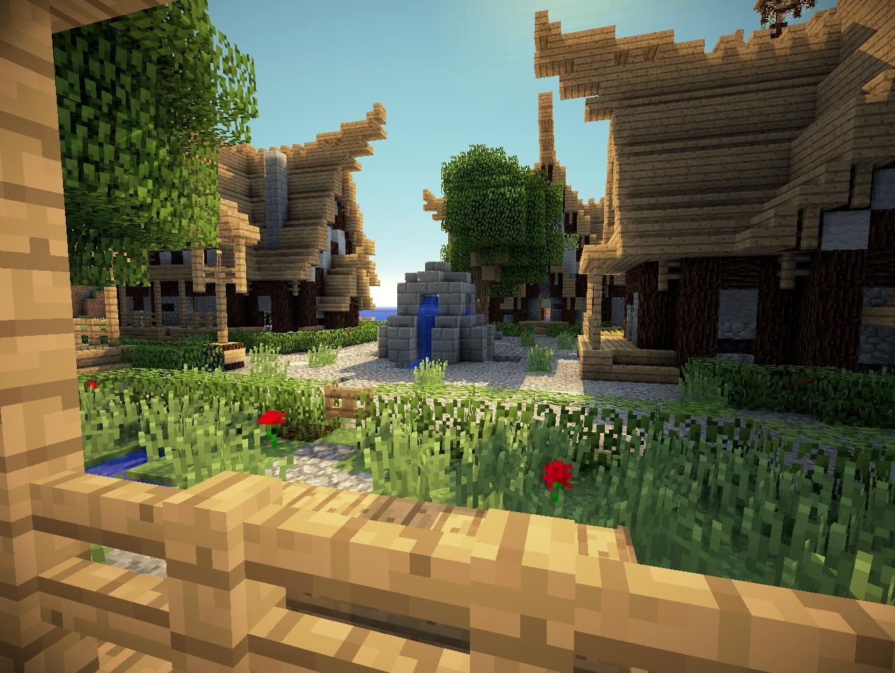 Helmton, a small farming village. Minecraft Map