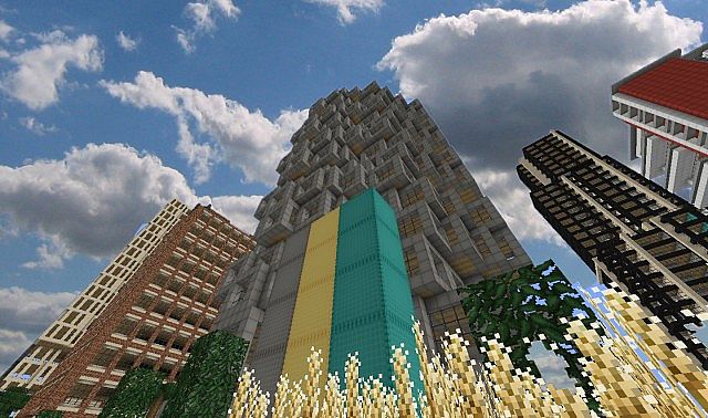 Modern Office Building ' The Cloud ' Minecraft Map