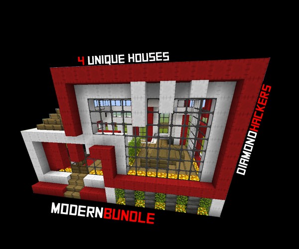 Modern bundle: 4 unique houses! Minecraft Map