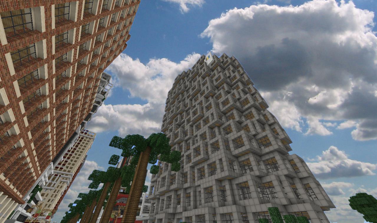 Modern Office Building ' The Cloud ' Minecraft Map