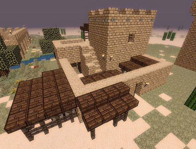 Desert Buildings - Houses And Market Minecraft Map