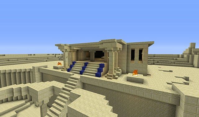 Sand Temple PVP Team Fortress MAP Minecraft Map