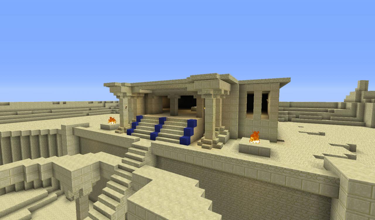 Sand Temple PVP Team Fortress MAP Minecraft Map