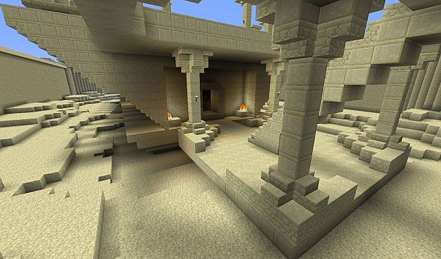 Sand Temple PVP Team Fortress MAP Minecraft Map