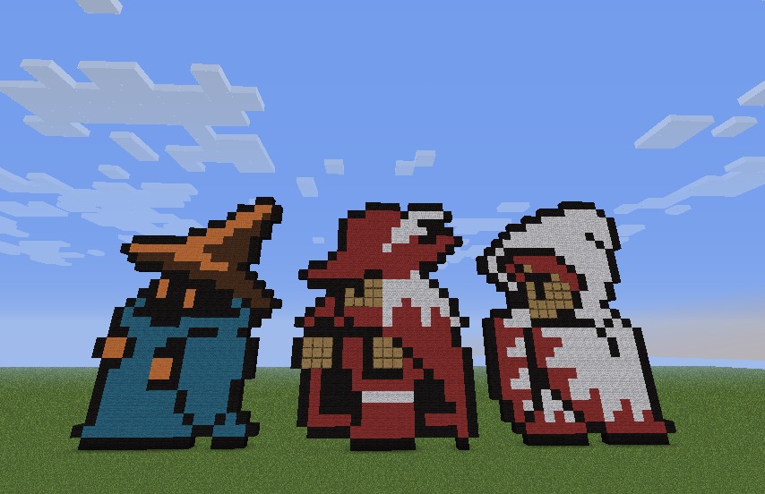 Final Fantasy Pixel Art Minecraft Map