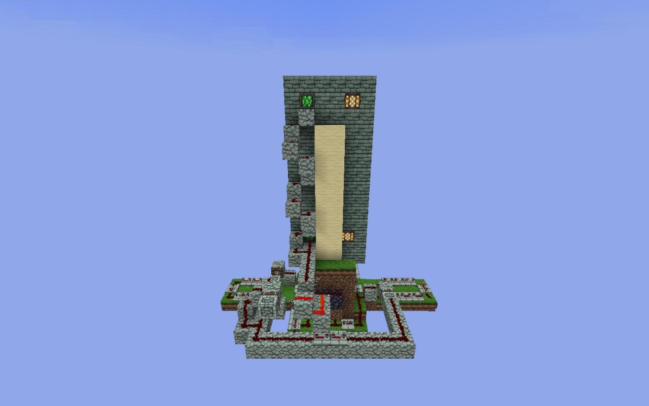 Compact Up&Down Sand Elevator 2x1 Minecraft Map