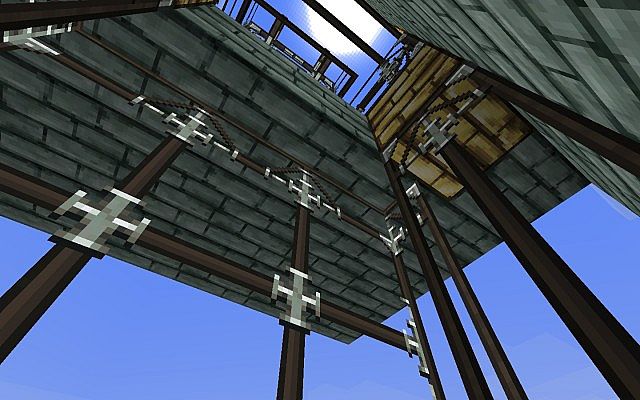 Compact Up&Down Sand Elevator 2x1 Minecraft Map