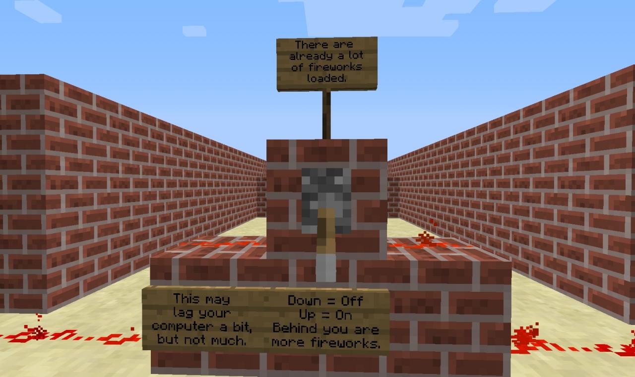 Fireworks Machine! [624fw/m] Minecraft Map