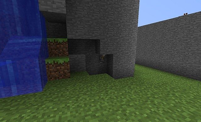 secret waterfall hideout [redstone] Minecraft Map