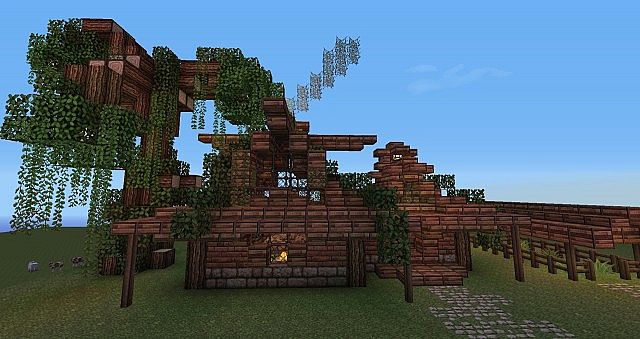 Elvish Themed House! (First Try) Minecraft Map