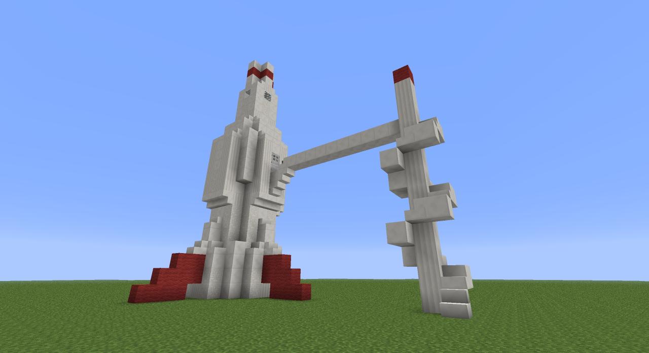 Working space ship!! 4 to 4,000 meters in seconds! Minecraft Map