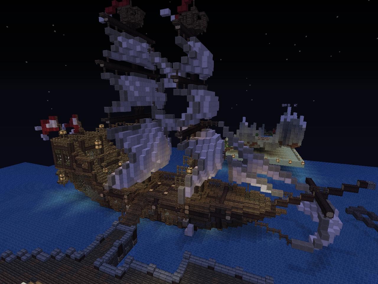Flying cargo ship Minecraft Map