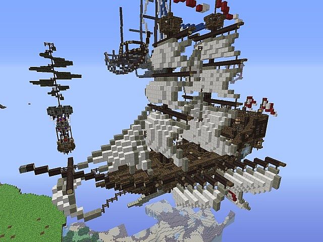 Flying cargo ship Minecraft Map