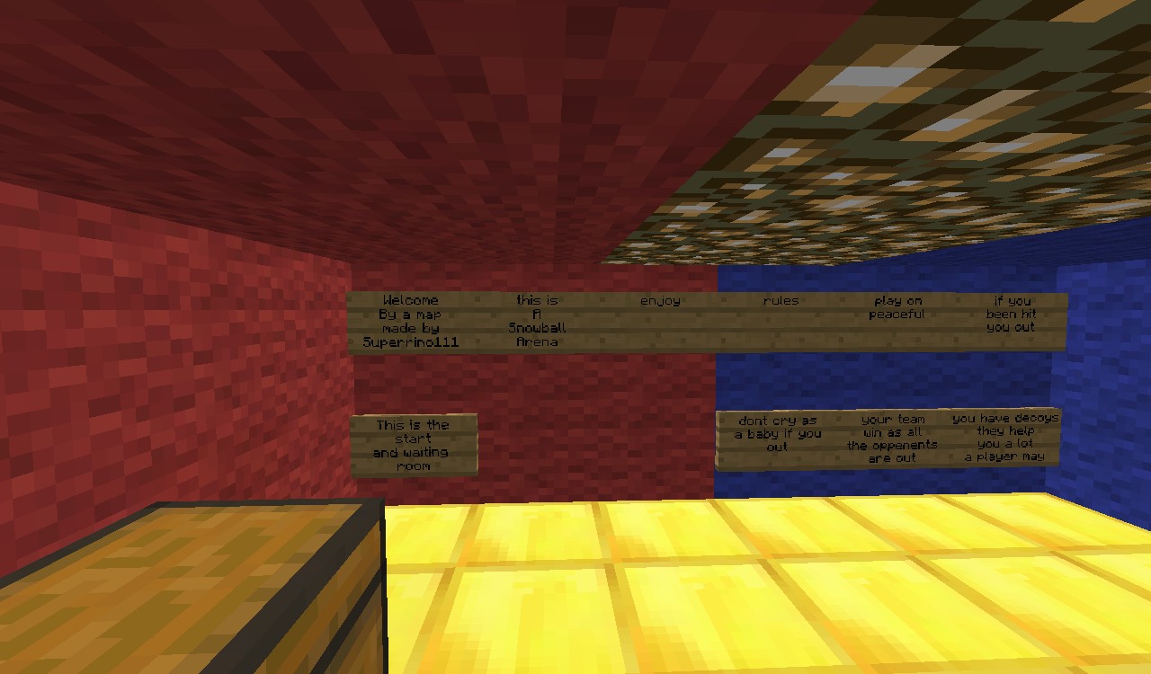 PVP Snowball Fight Minecraft Map