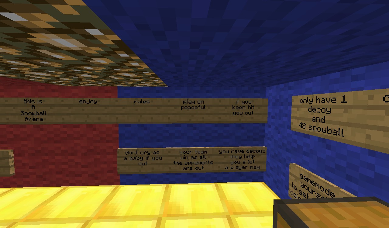 PVP Snowball Fight Minecraft Map