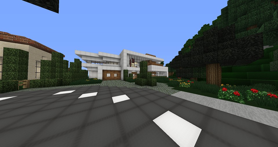 Modern Waterfront house Minecraft Map