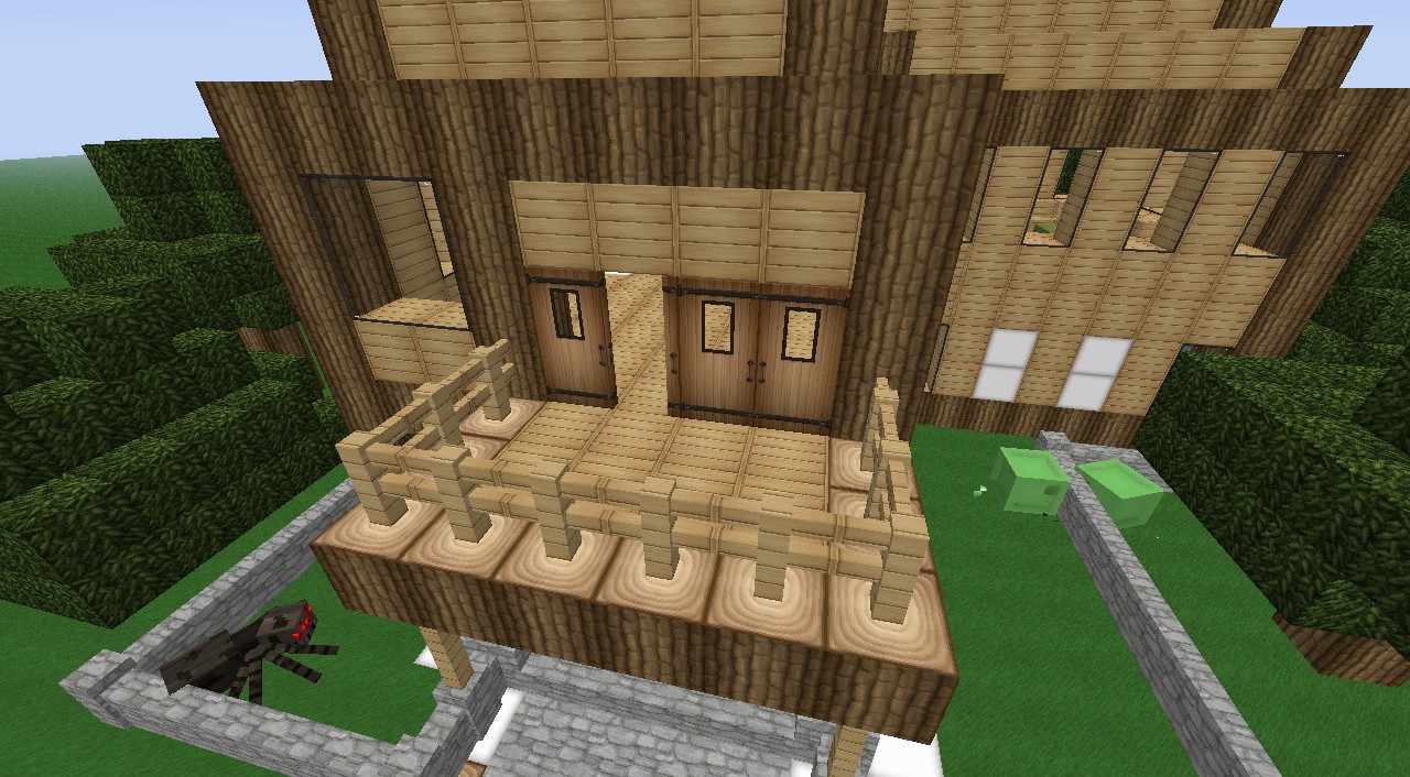 Modern Log House Now ~Ready For Download Minecraft Map