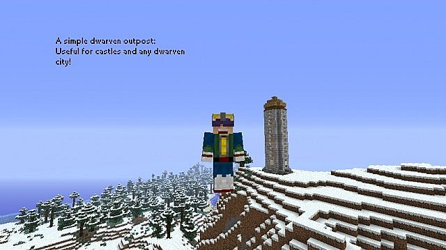 A simple dwarven outpost Minecraft Map