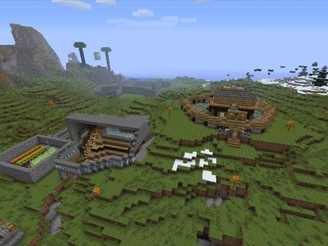 Minecraft XBOX 360 World [Villages, Towns, Rails, Ships] Minecraft Map