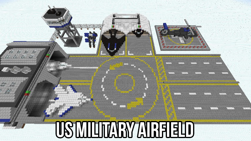 US Military Airfield (C&C Generals) Minecraft Map