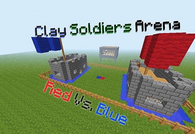 Red Vs. Blue: Clay Soldiers Arena Minecraft Map