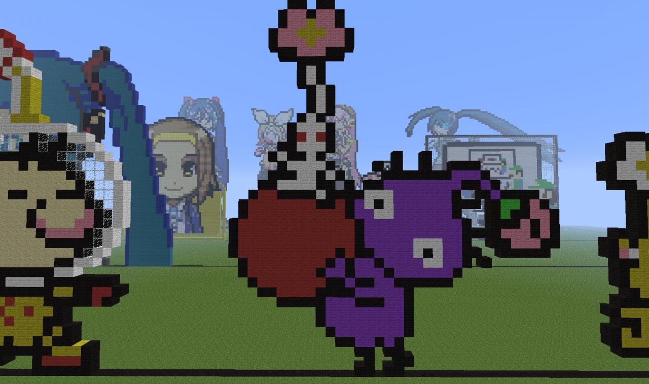 White and Purple Pikmin Minecraft Project