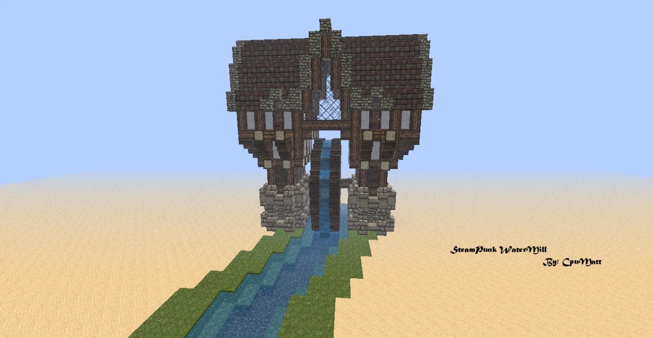 SteamPunk WaterMill Minecraft Project