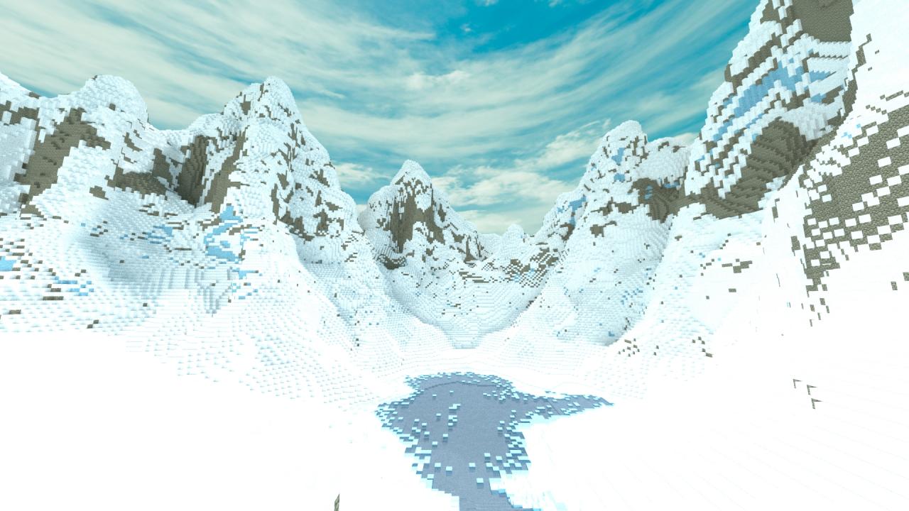 Icy mountain range Minecraft Map
