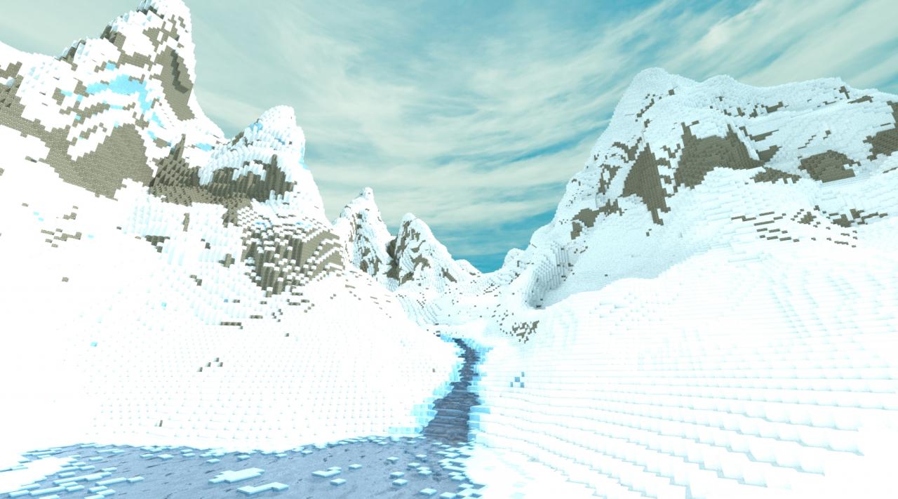 Icy mountain range Minecraft Map