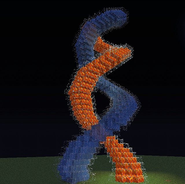 Amazing Water/Lava DoubleHelix! Minecraft Map