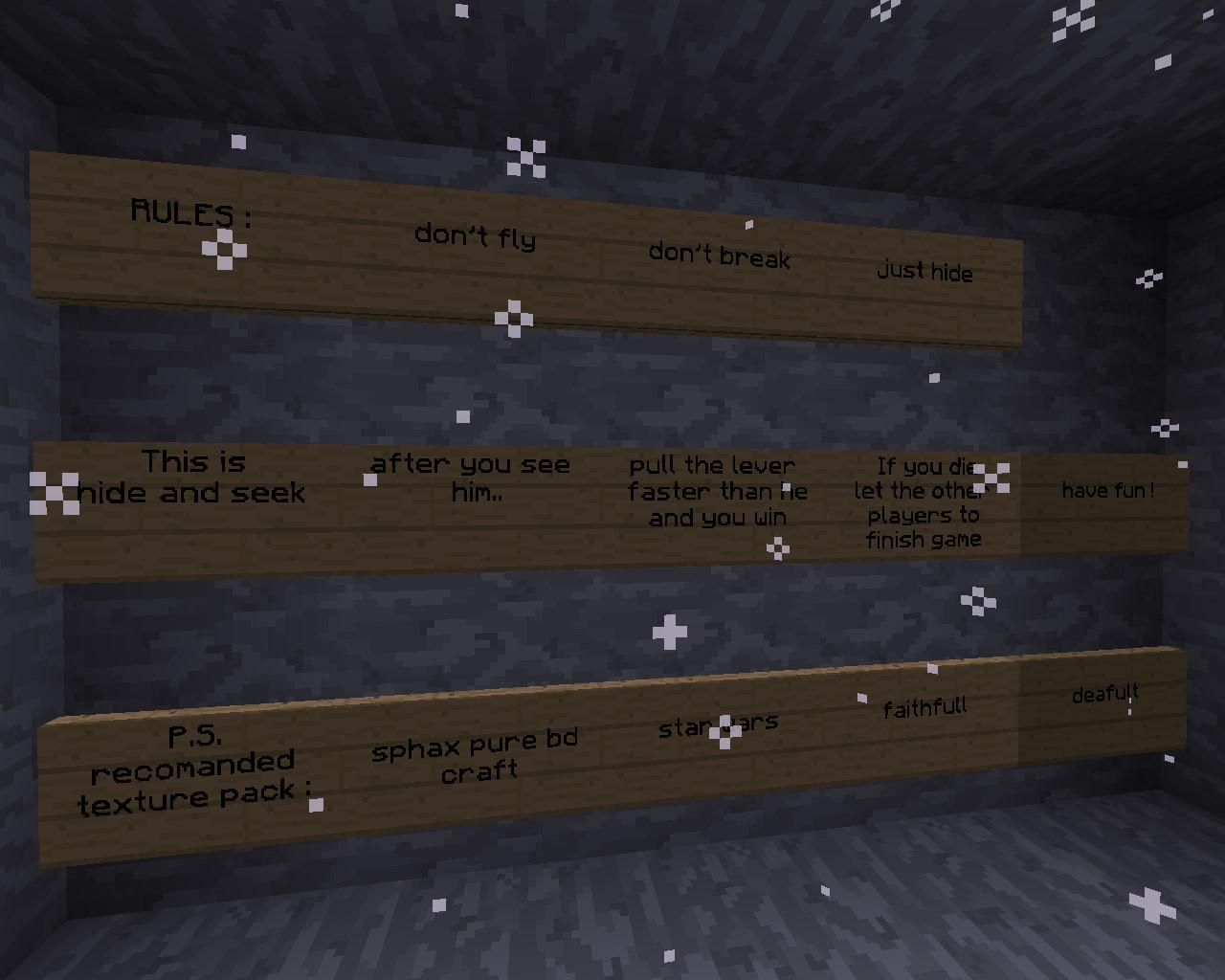 Hide and Seek ! a cute map Minecraft Map