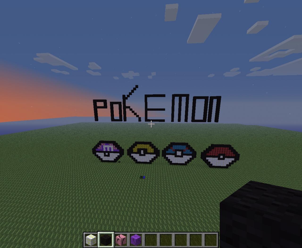 4 main pokemon balls Minecraft Project