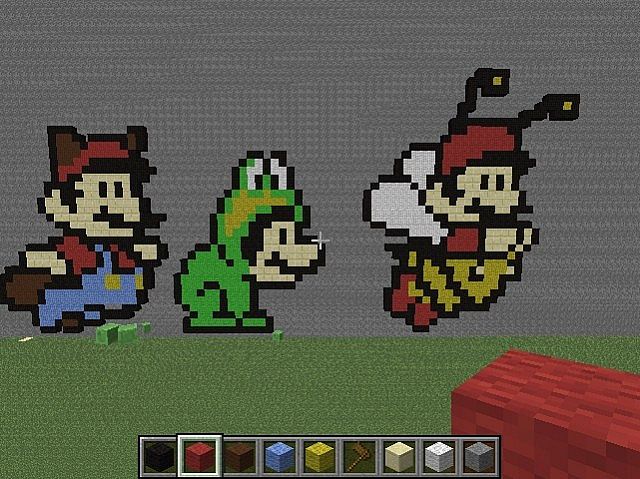Racoon, Froggy, and Bee Mario Minecraft Map