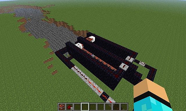 4 Shot Redstone Cannon Minecraft Map