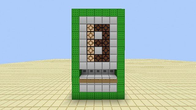 5 Number 7 Segment Display (5x7x11) Minecraft Map