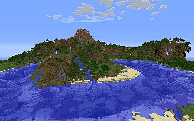 Island between mountains Minecraft Map