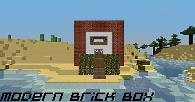 Modern Brick Box House Minecraft Map