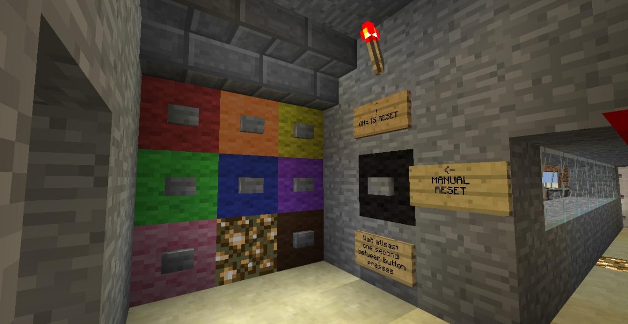 Over-complicated, Self-made combination lock Minecraft Map